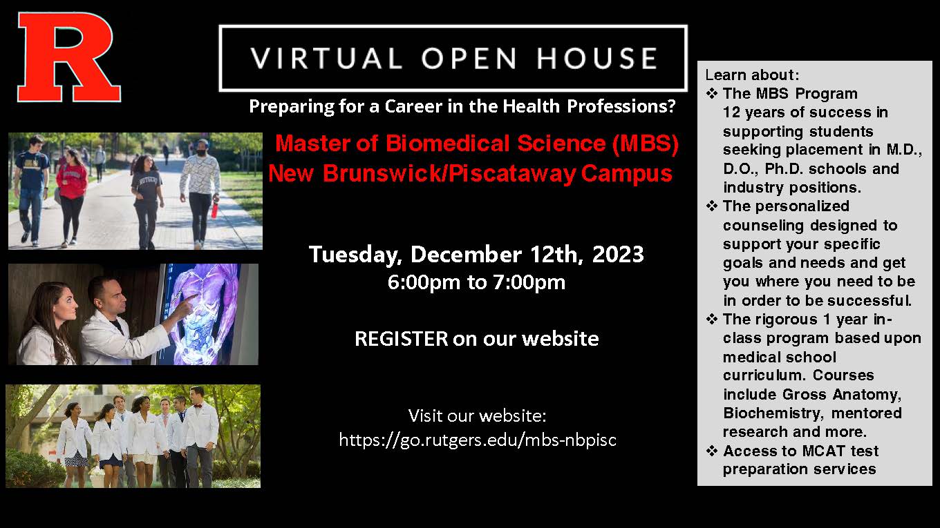 Biomedical and Health Sciences - Master's Degree Programs | Rutgers School of Graduate Studies